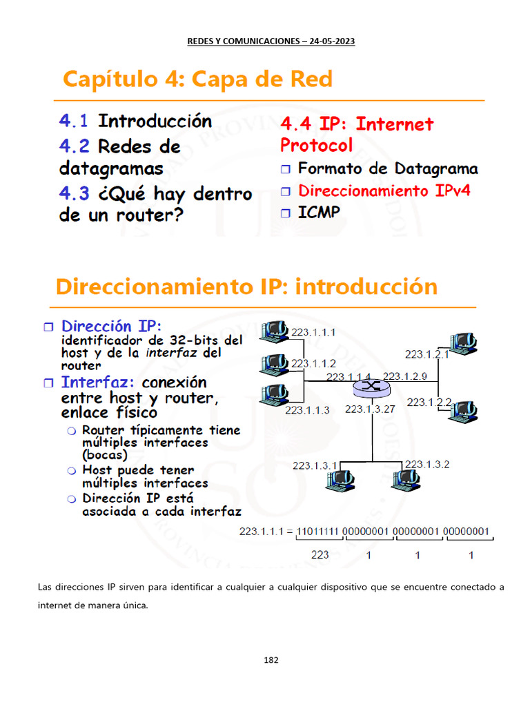 16 Redes 24052023 | PDF | Dirección IP | Enrutador (Computación)