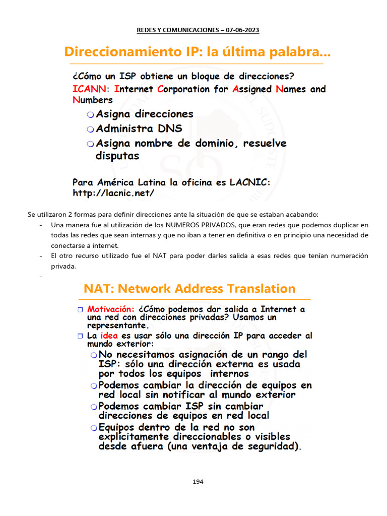 17 Redes 07062023 | PDF | Protocolos de internet | Enrutador (Computación)