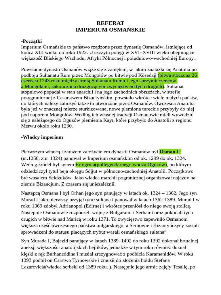 Referat Historia | PDF