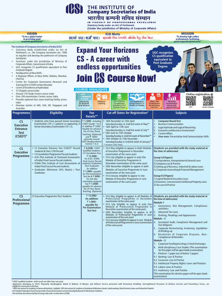 ICSI Students Leaflet | Download Free PDF | Educational Technology ...
