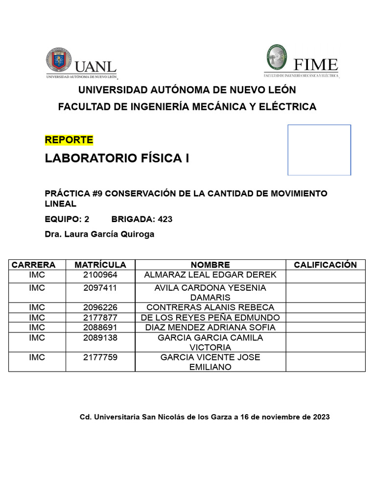 Equipo2 P9 Labfisica 1 1 Descargar Gratis Pdf Ciencias