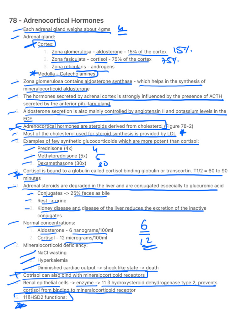 Adrenocortical Hormones Overview | PDF | Cortisol | Adrenal Gland