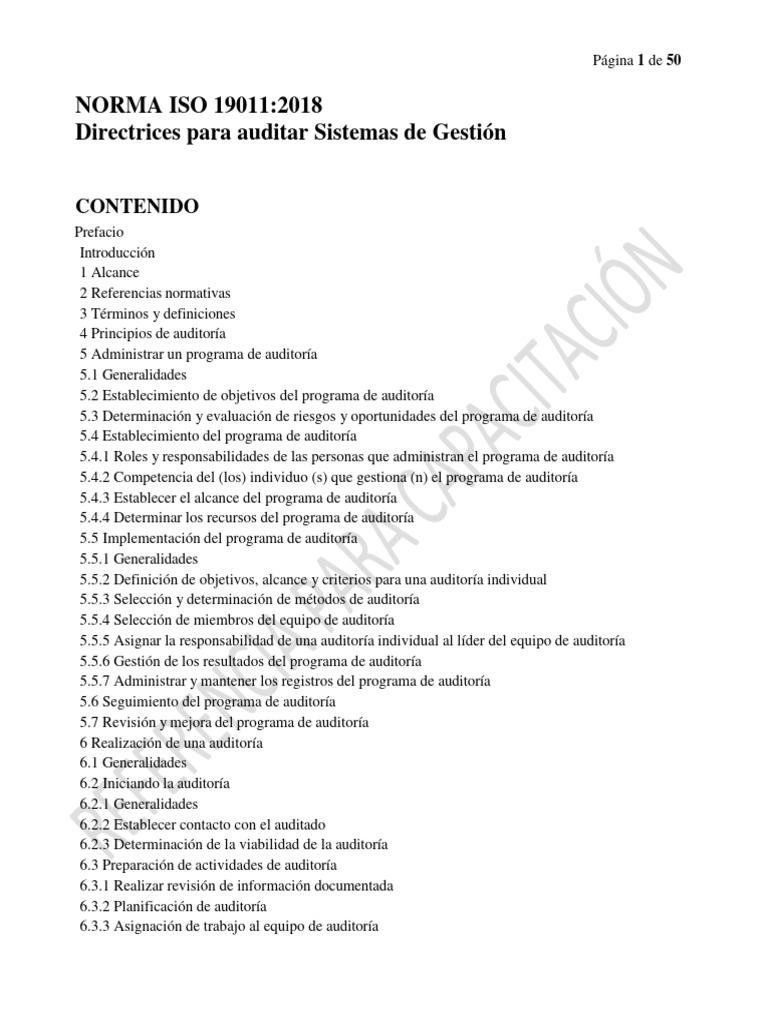 Iso 19011 - 2018 | PDF | Auditoría | Planificación