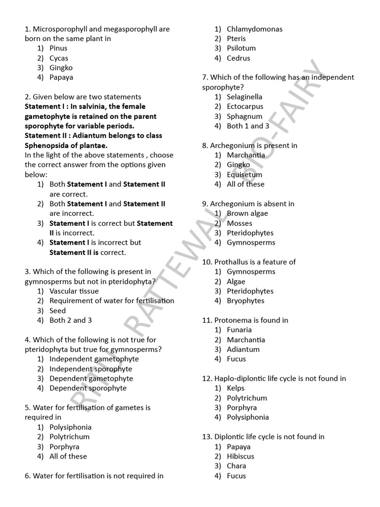 Plant Kingdom (TEST) - Compressed | PDF | Moss | Biological Processes