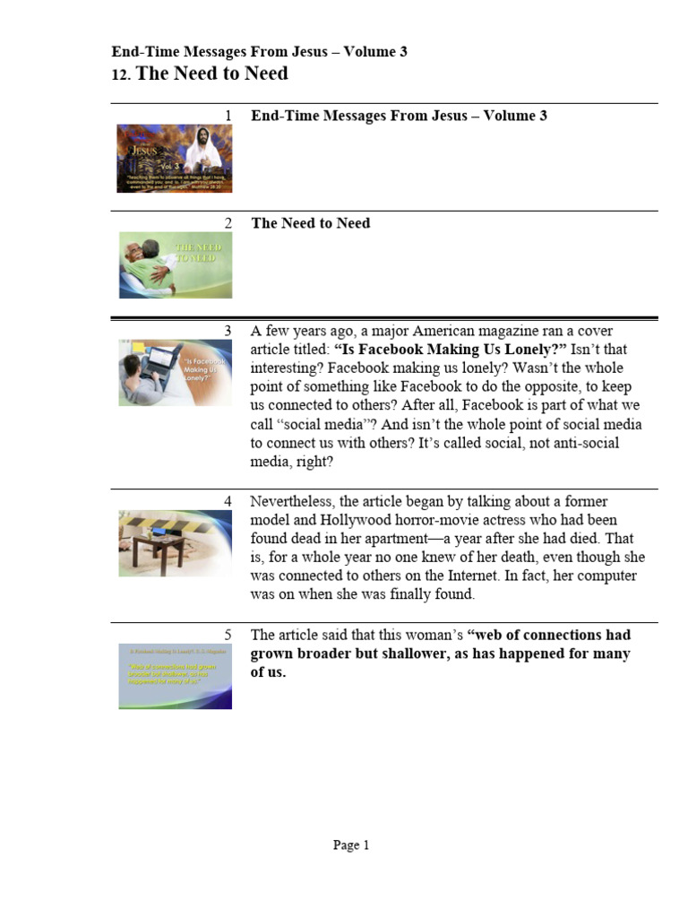 The Need To Need | PDF | Adolescence | Social Support