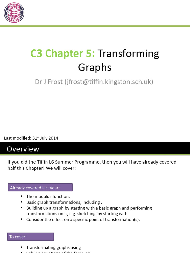 C3 Chp5 TransformingGraphs | PDF | Mathematical Analysis | Mathematical Objects