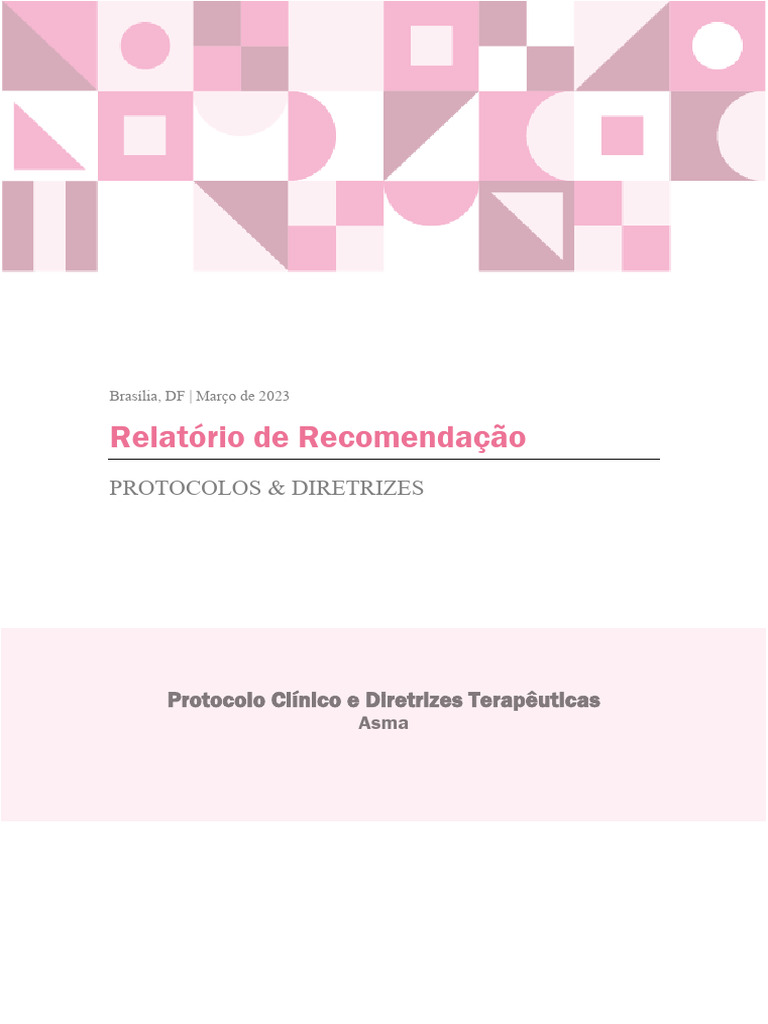 Relatorio PCDT Asma cp04 | PDF | Asma | Alergia