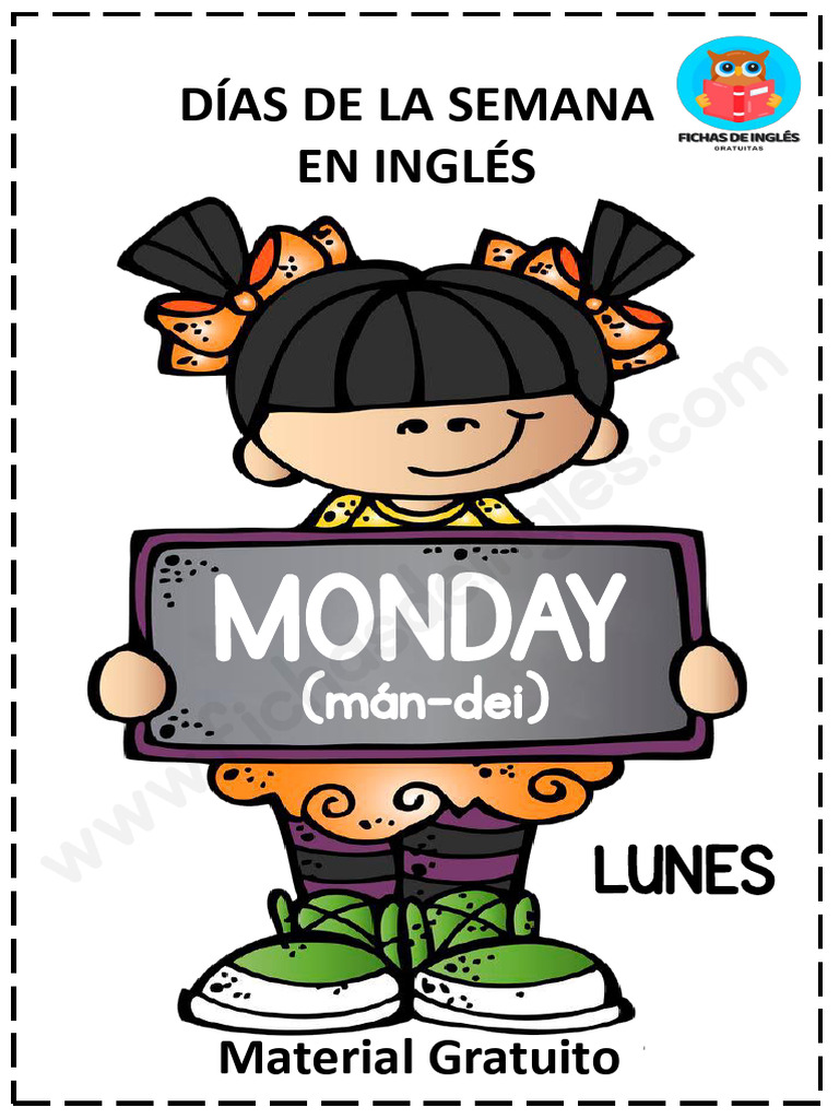 Días de la Semana en Inglés para Niños | PDF