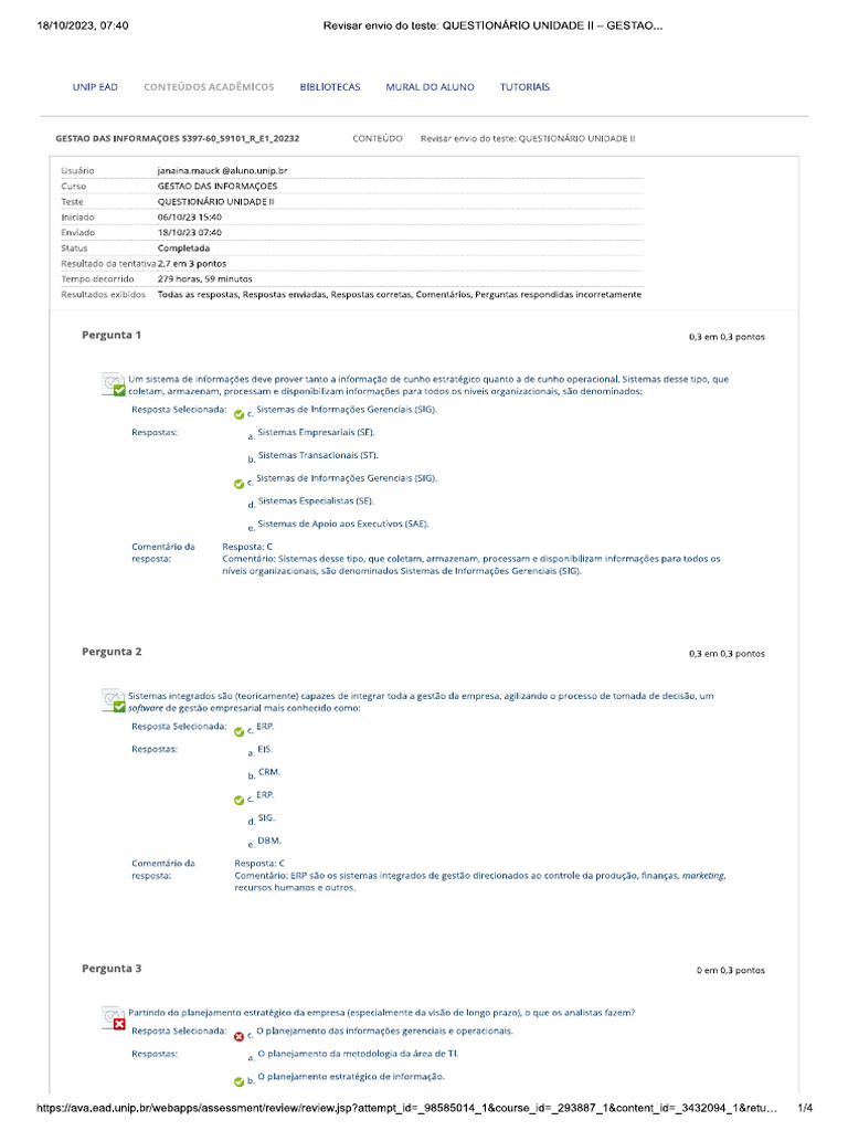 Questionário II | PDF