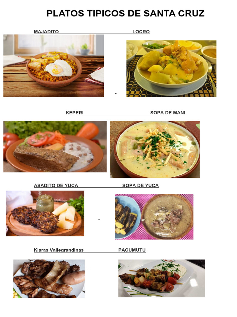 Platos Tipicos de Santa Cruz | PDF