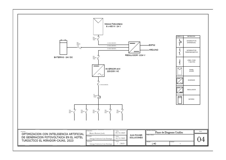 Plano Del Diagrama Unifilar | PDF | Energia electrica | Ingenieria ...