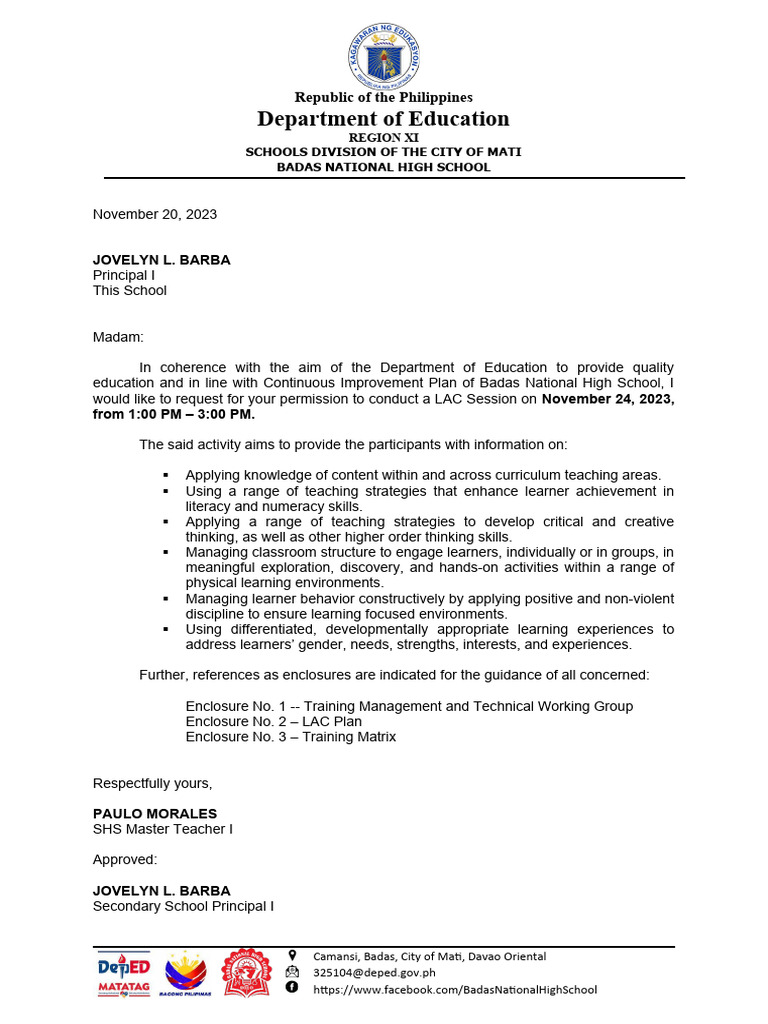 Lac Plan Docs 2023-2024 | PDF | Learning | Teachers