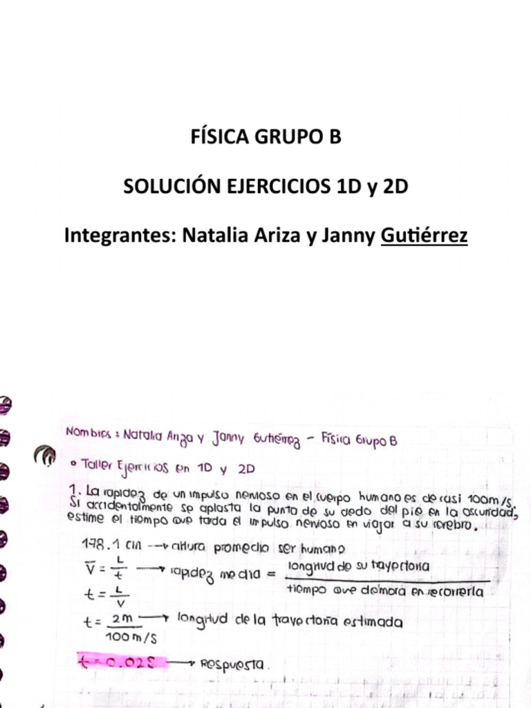 Solución Ejercicios 1D y 2D | PDF