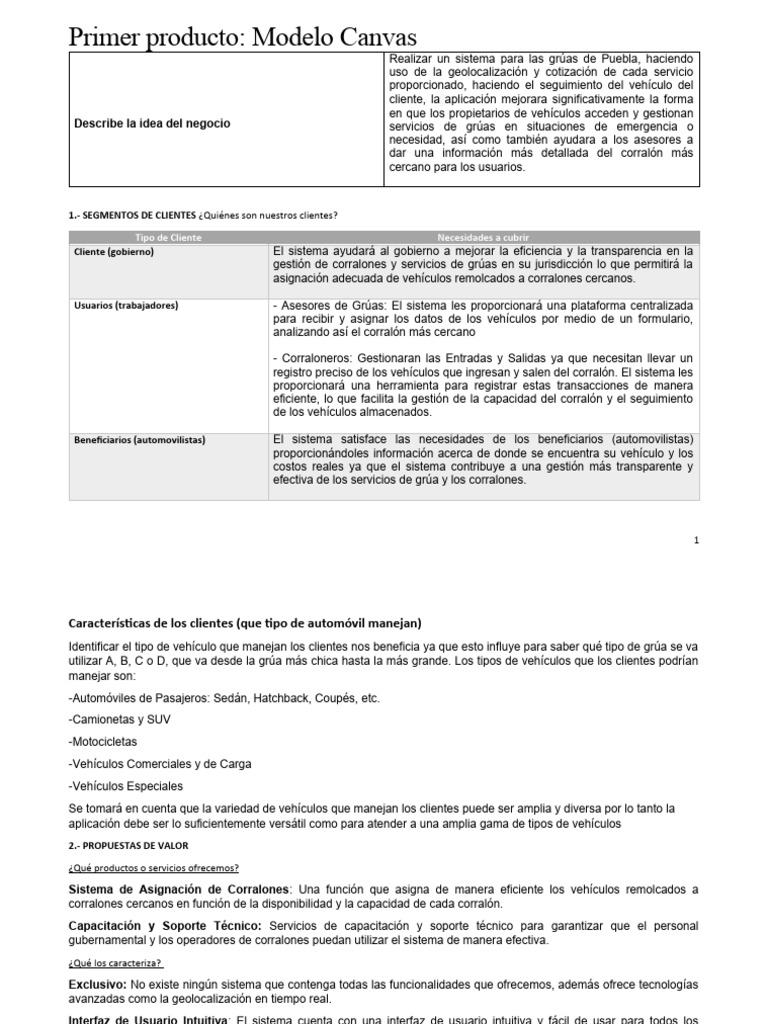 Modelo Canvas | PDF | Script Java | Software de la aplicacion