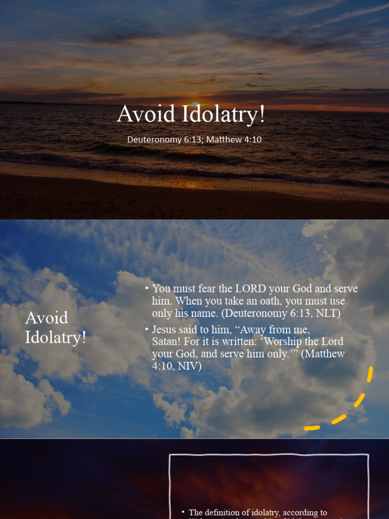 Avoid Idolatry! (Special Sunday Sermon) | PDF | Idolatry | God