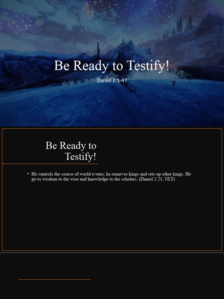 Be Ready! (Sunday Preaching) | PDF | Daniel (Biblical Figure) | Book Of ...