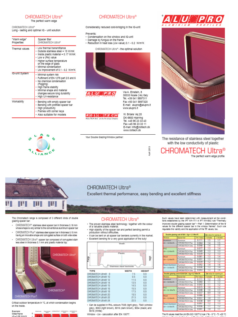 Brochure 1 Chromatech Ultra F ROLLTECH | PDF | Window | Physical Sciences