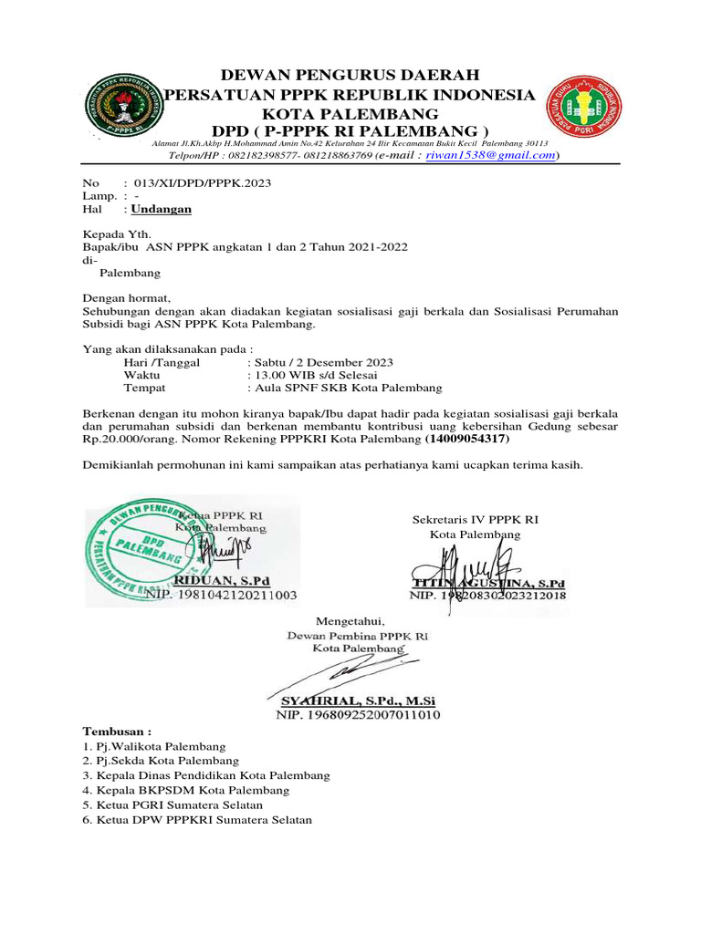 Undangan Asn PPPK | PDF