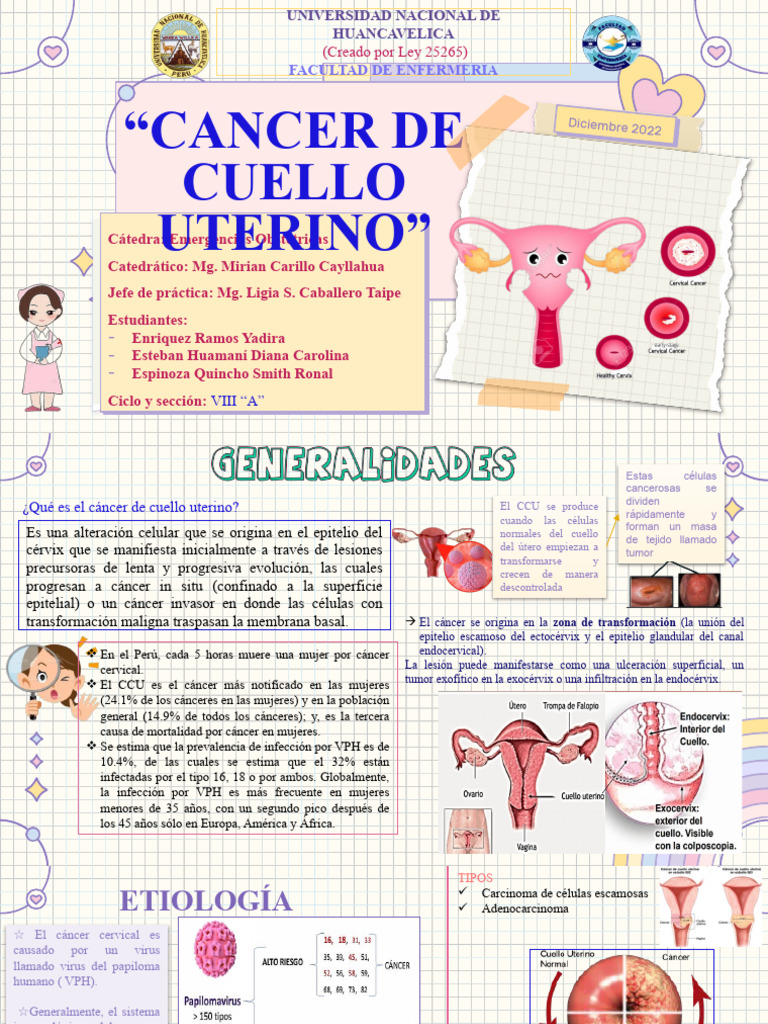 Cancer de Cuello Uterino | PDF | Cáncer de cuello uterino | Cáncer