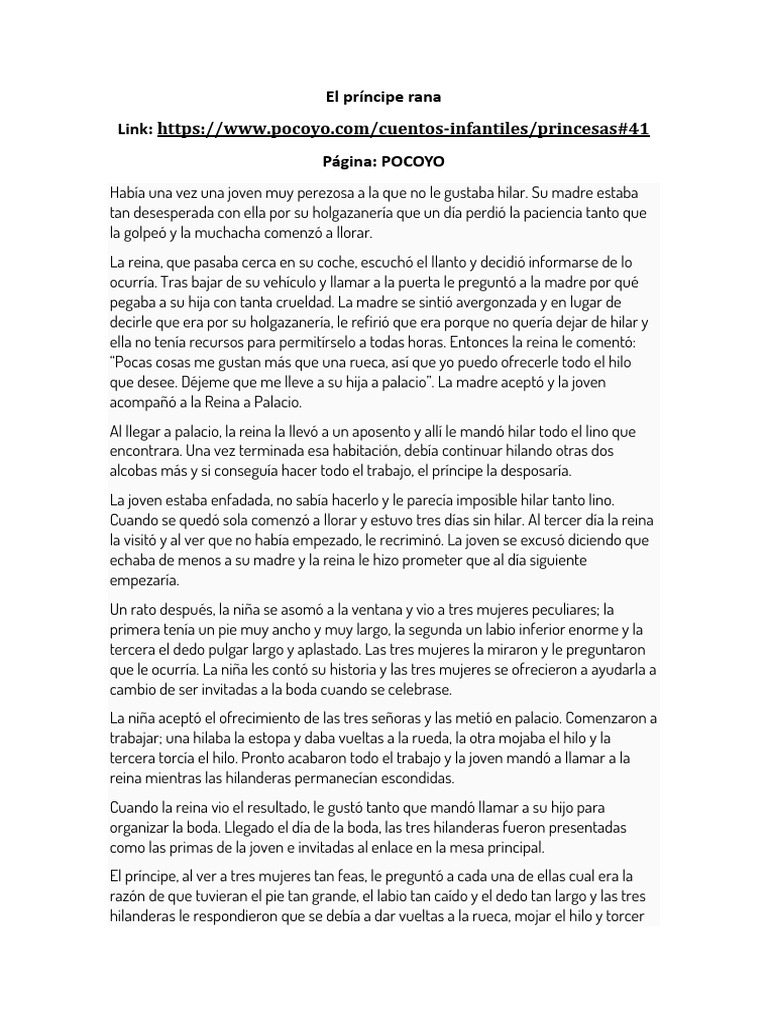 Actividades del Príncipe Rana | PDF