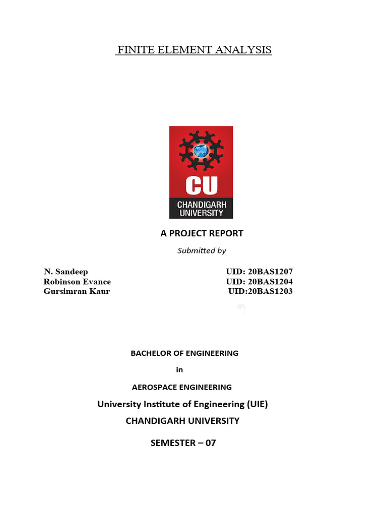 Finite Element Analysis Final Report Assignment 3 Pdf Finite Element Method Differential