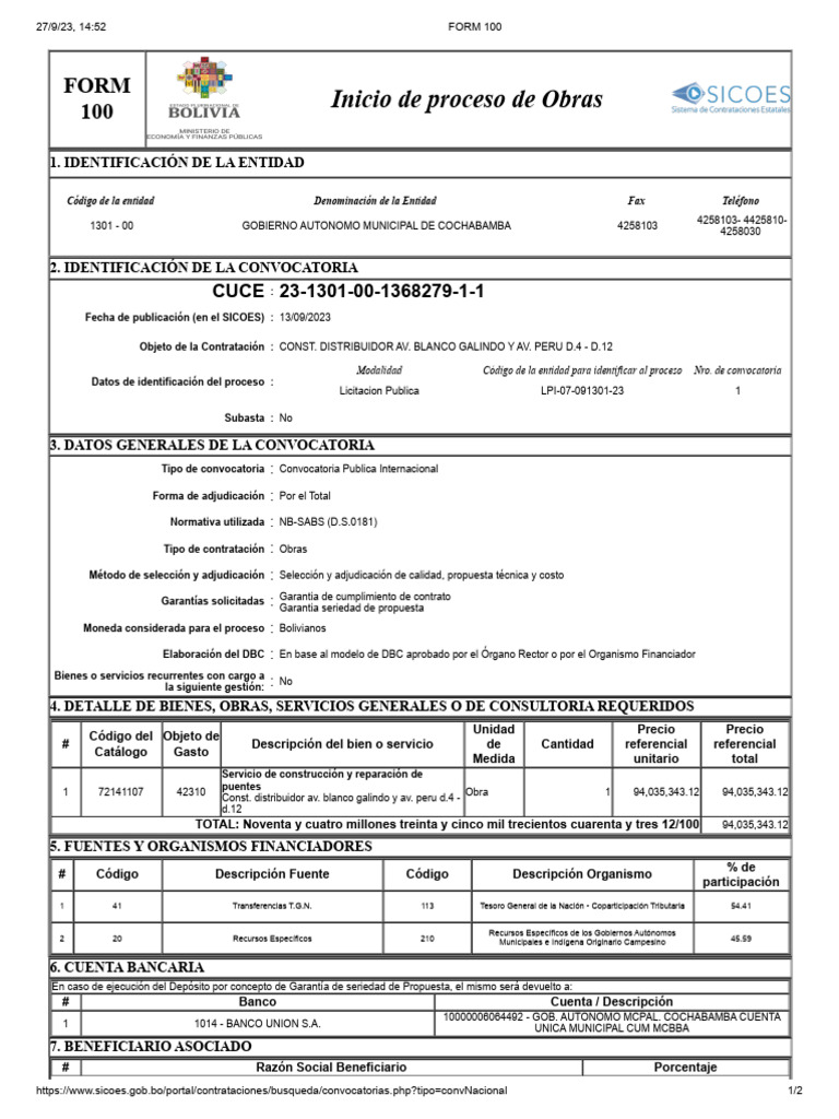 Formulario 2023 | PDF