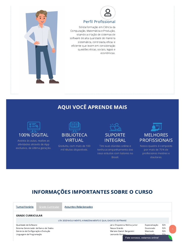 Engenharia De Software Graduação Ead Uninter Plano Curricular Pdf