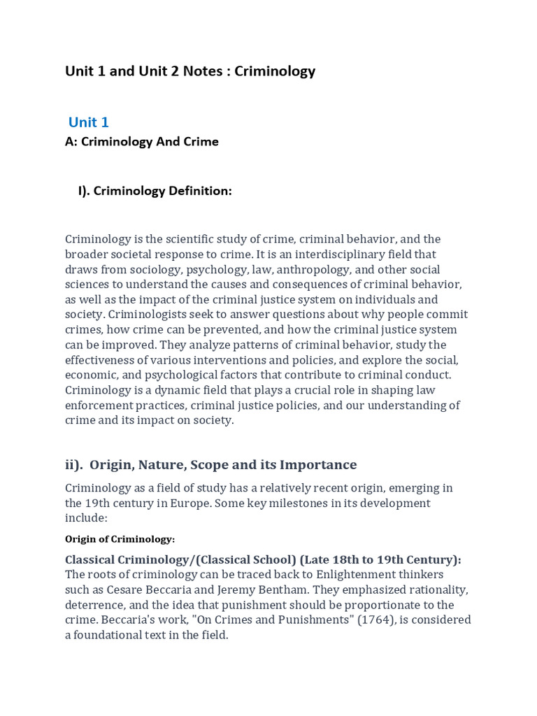 Criminology: Understanding Crime Dynamics | PDF | Criminology | Crimes