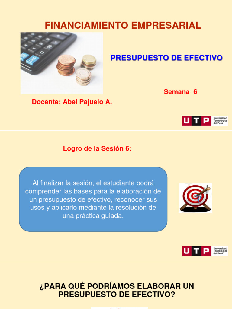 s06.s1 Presupuesto de Efectivo. | PDF | Presupuesto | Flujo de efectivo