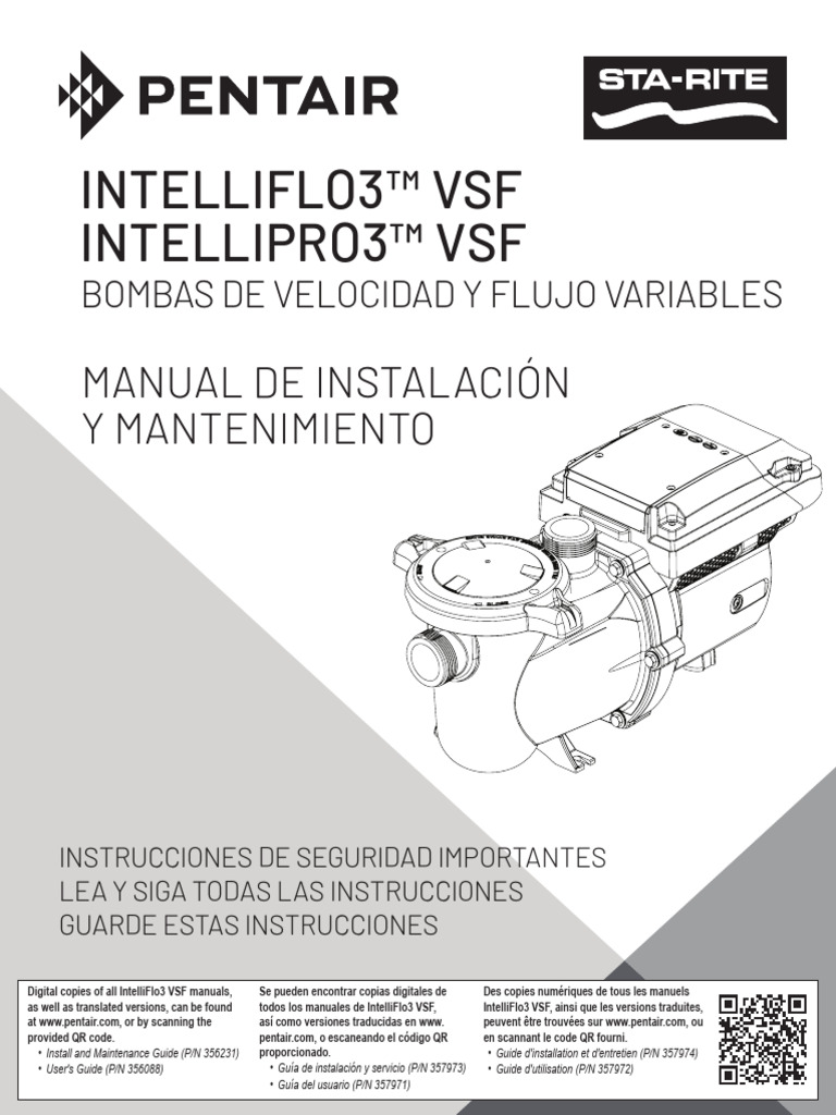 Manual de Instalación y Mantenimiento - 011076 Intelliflo3-Pro3 | PDF ...