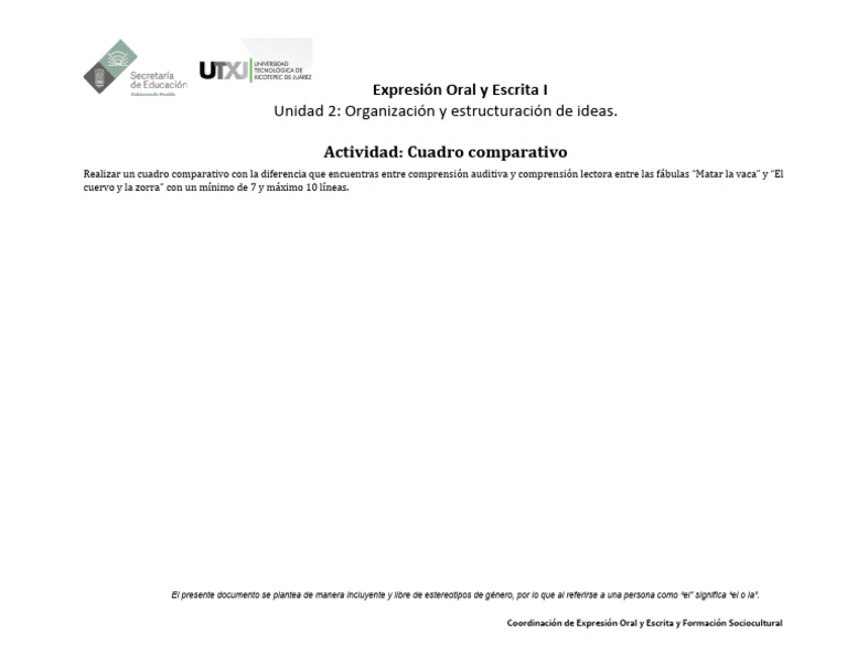 Actividad Desarrollo, Diferencia Entre Comprensión Auditiva y Lectora ...
