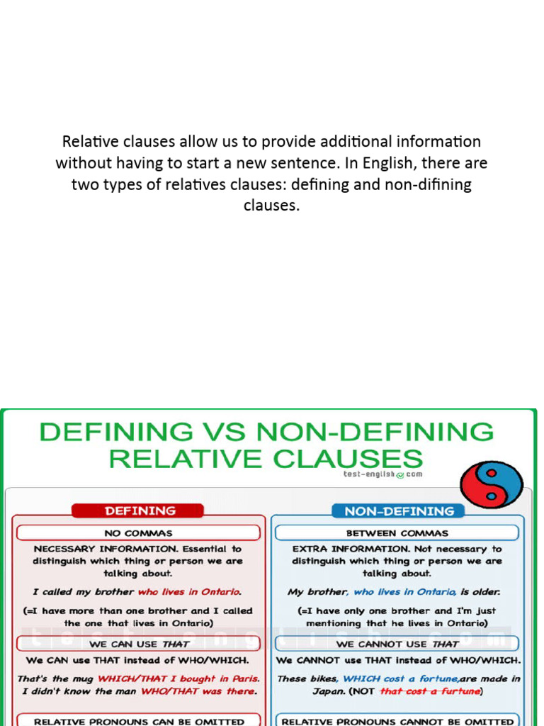 Relative Clauses | PDF | Self-Improvement