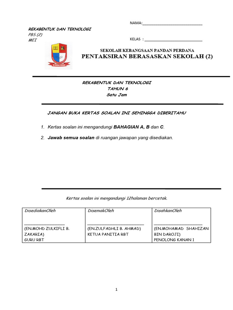 RBT TAHUN 6 pbs2 2018 | PDF