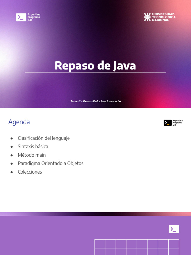 Clase 1 - Repaso de Java | PDF | Java (lenguaje de programación ... Clase 1 - Repaso de Java | PDF | Java (lenguaje de programación ...