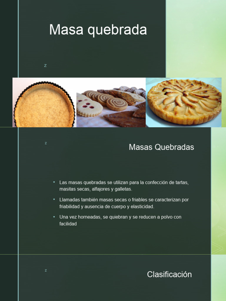 Tipos y Técnicas de Masas Quebradas | PDF