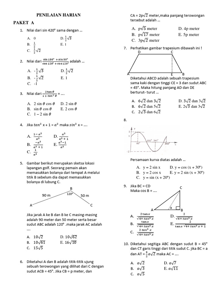 PH Trigonometri A-1 | PDF