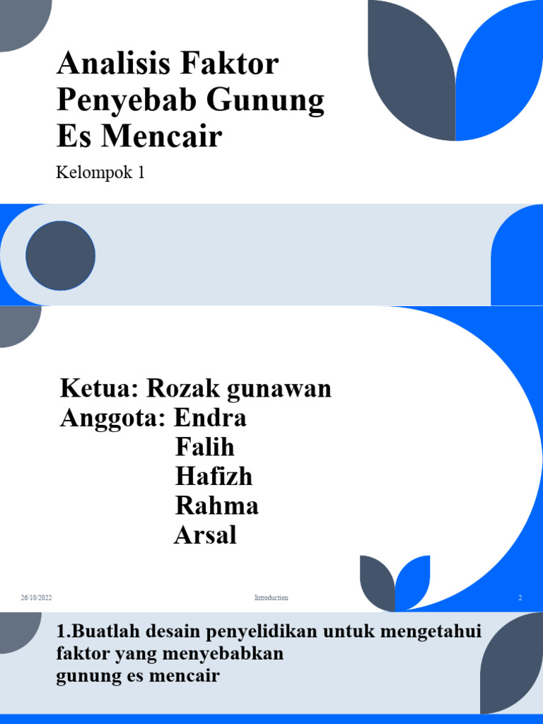 Analisis Faktor Penyebab Gunung Es Mencair Kelompok 1 | PDF