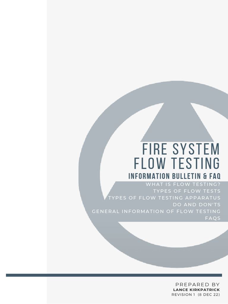 Fire System Flow Testing Faq | PDF | Fire Sprinkler System | Pump