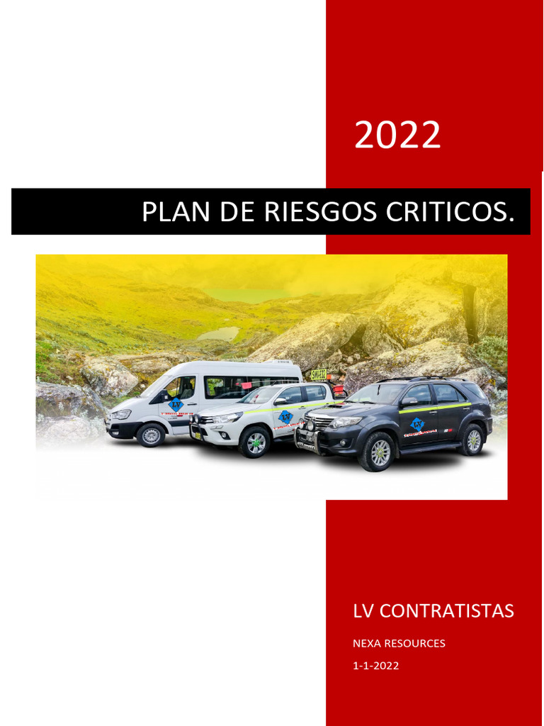 LV - Plan de Riesgos Criticos | PDF | Herramientas | Neumático