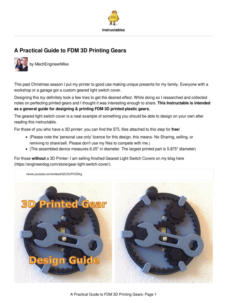 A Practical Guide To FDM 3D Printing Gears | PDF | Gear | 3 D Printing