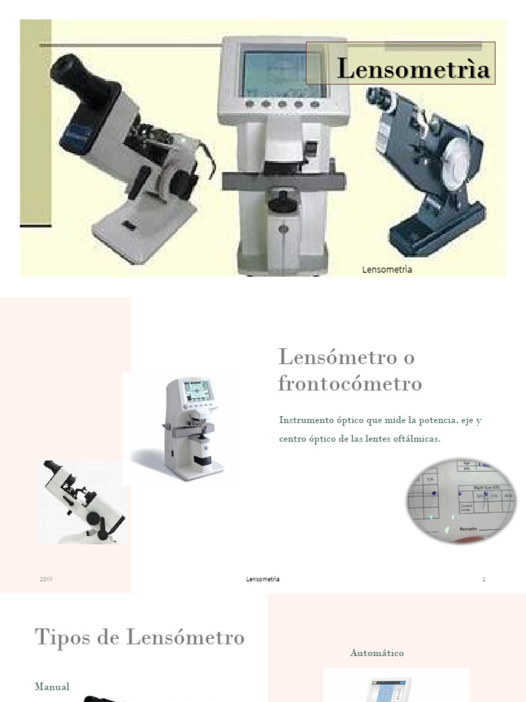 Clase 18 Lensometria | PDF | Óptica | Equipo