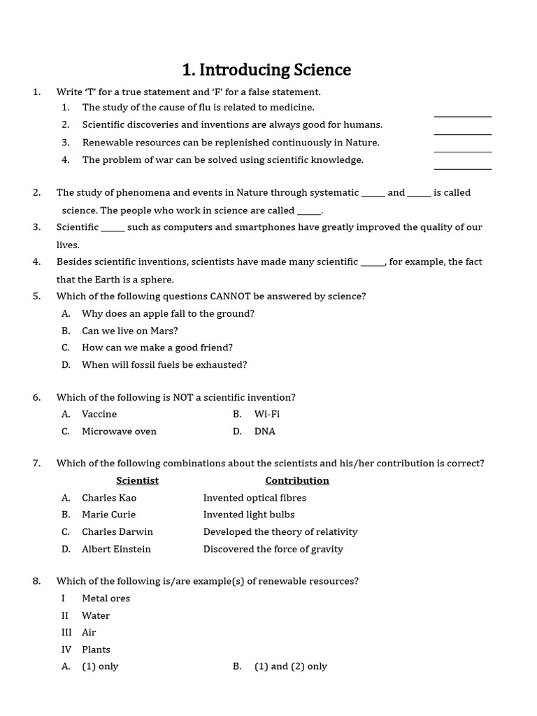 S1IS - 2018-2019 - Aristo - Science For The New Century - 1A | PDF ...