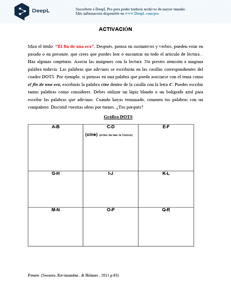 Dots Chart Es | PDF | Comunicación humana | Lingüística