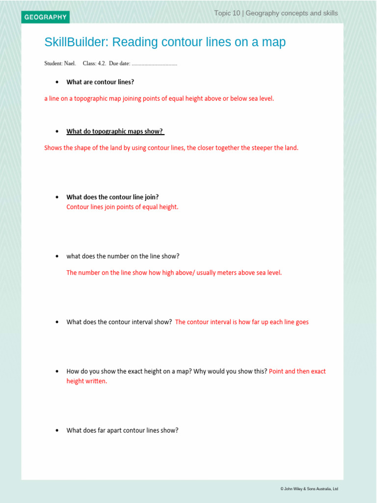 Reading Countour Lines | PDF | Contour Line | Physical Geography