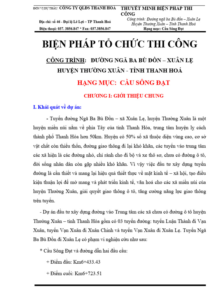 Thuyet Minh BPTC (Phan Cau) | PDF
