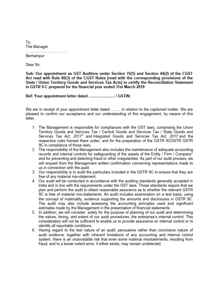 Auditor Acceptance Letter What Does An IRS Audit Letter Look Like?