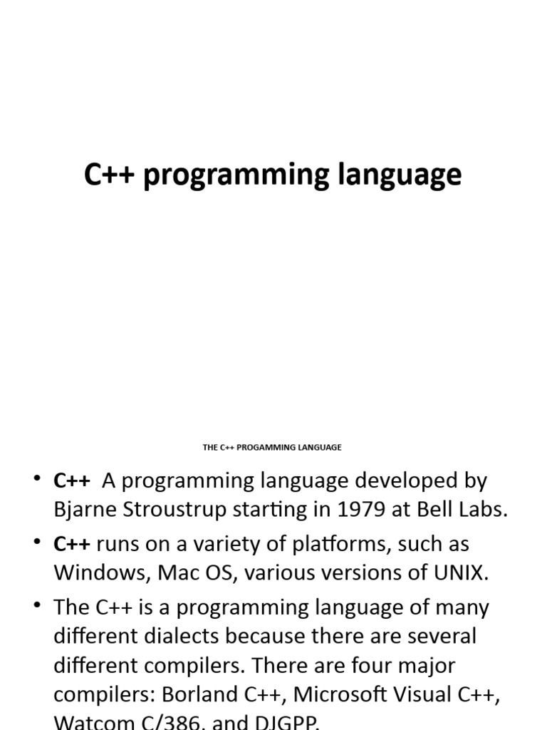 BMS 201 C++ Programming Language | PDF | Integer (Computer Science) | C++