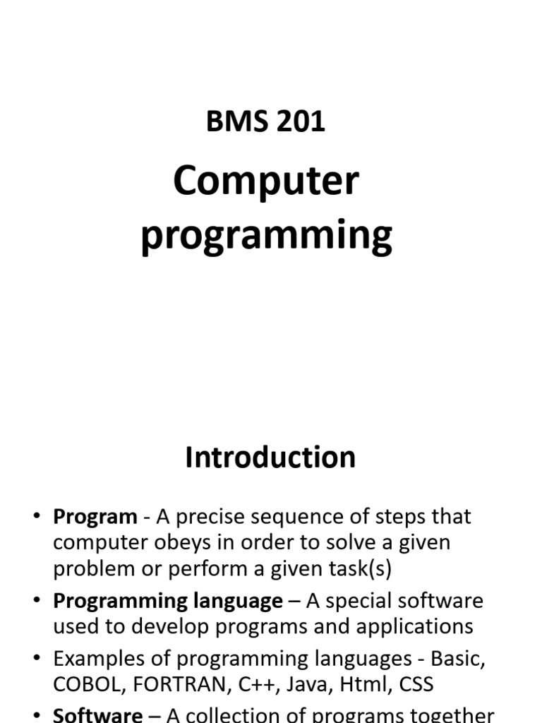 Introduction to Programming Concepts | PDF | Computer Program | Programming