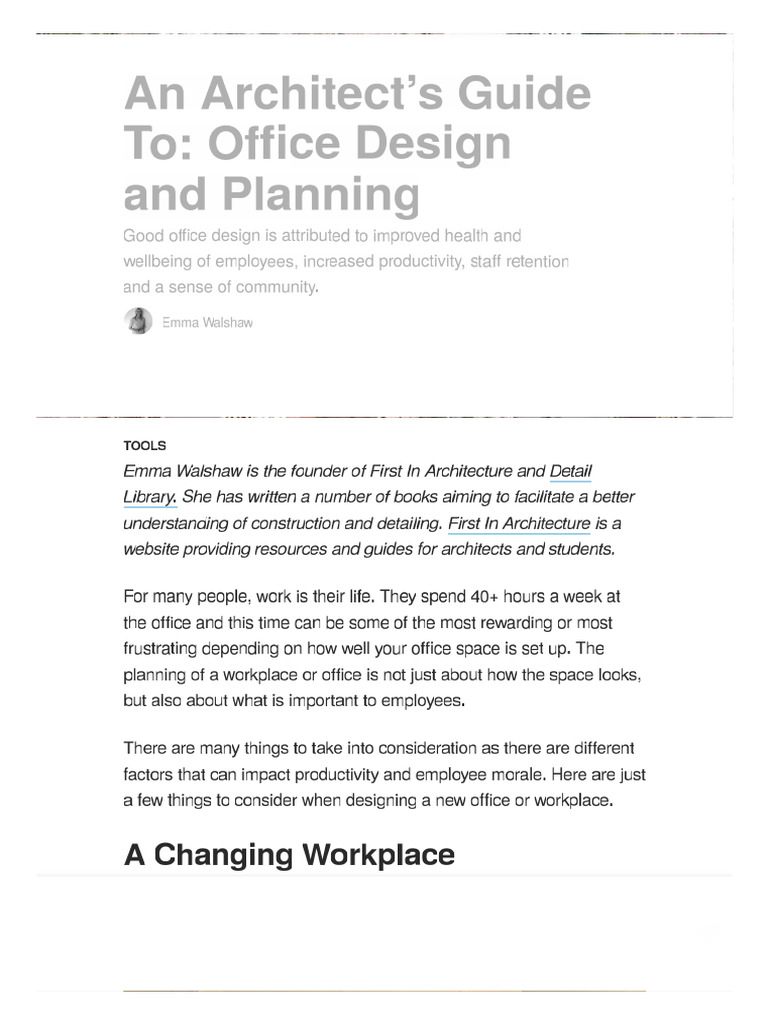 Guide To Architectural Office | PDF