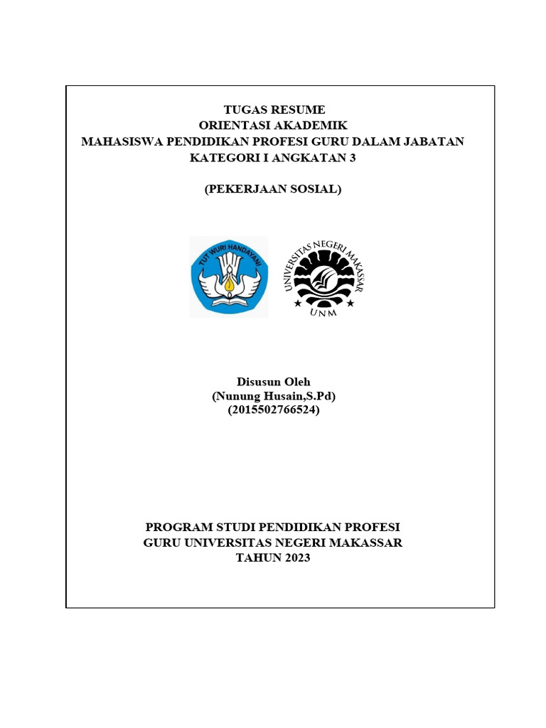 Contoh RESUME PPG | PDF